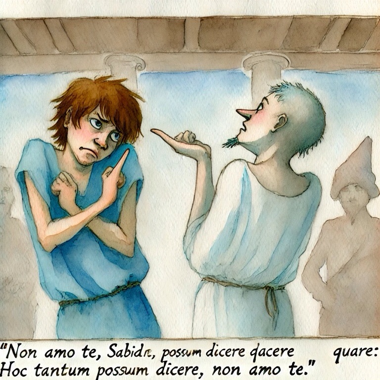 Non amo te, Sabidi, nec possum dicere quare:Hoc tantum possum dicere ...